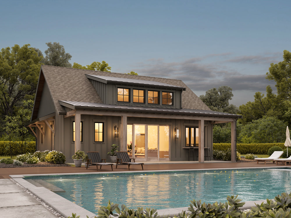 20x20 Pool Bath House Plan Small House Design (6 X 6 Meters) (20 X 20